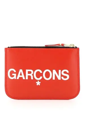 Comme Des Garçons Comme Des Garons Wallet Logo Printed Zip-up Small Clutch Bag