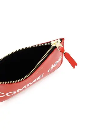 Comme Des Garçons Comme Des Garons Wallet Logo Printed Zip-up Small Clutch Bag