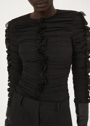 Magda Butrym Long Sleeve Ruched Top