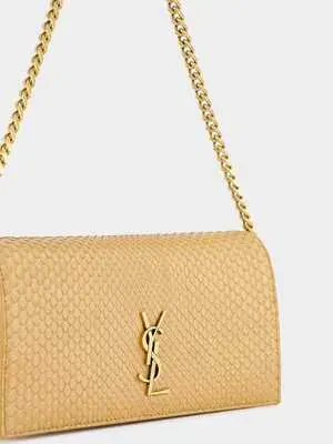 Saint Laurent Kate Shoulder Bag - Beige