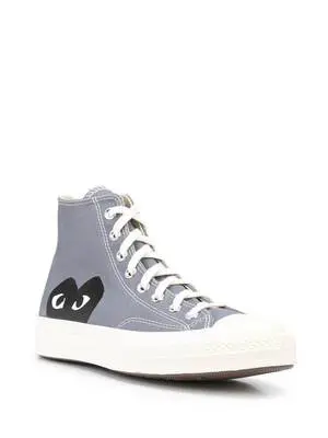 Play Comme Des Garcon Comme Des Garçons Play X Converse Big Heart High-top Sneakers - Gray