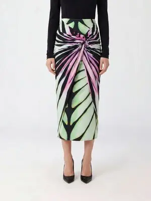 Roberto Cavalli Ruched Printed Skirt