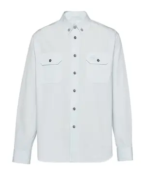Prada Long-sleeved Button-up Shirt - Interstellar Blue