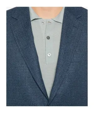 Canali Long-sleeved Suit Jacket - Blue