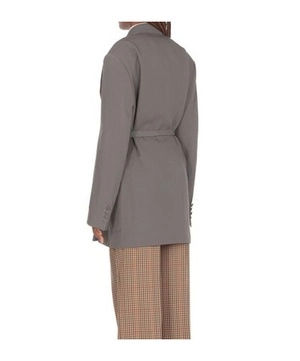 Dries Van Noten Double-breasted Belted Blazer - Grey