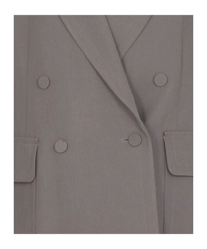 Dries Van Noten Double-breasted Belted Blazer - Grey