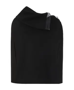 Emilio Pucci Folded-edge Ribbed Poncho
