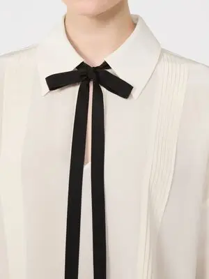 Max Mara Colono Bow-tie Blouse - Beige