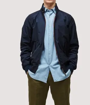 BARACUTA G9 Harrington Zip-up Bomber Jacket - Blue