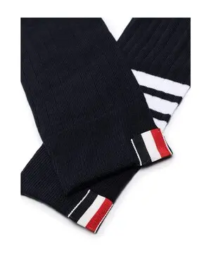 Thom Browne 4-bar Stripe Crew Socks - Black
