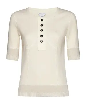 Bottega Veneta Slim Fit Ribbed Knit Top - No