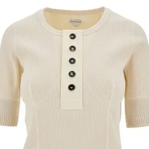 Bottega Veneta Slim Fit Ribbed Knit Top