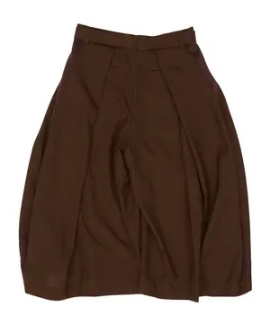 Sacai Wool Blend Pleated Shorts - Brown