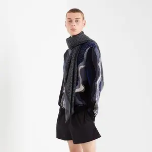 Fendi Keffiyeh All-over Ff Pattern Scarf - Gray