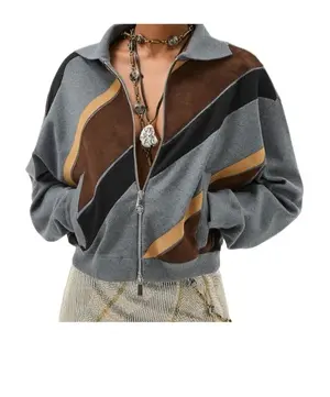 Versace Patchwork Zipped Sweatshirt