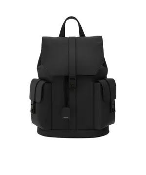 FERRAGAMO Gancini Buckle Double Pocket Backpack - Black