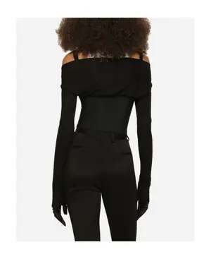 Dolce & Gabbana Corset Top With Logo Detail