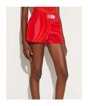 Emilio Pucci Marmo Print Shorts - Red