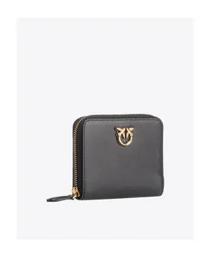 Pinko Logo Plaque Zip-around Wallet - Black