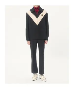 Valentino Garavani Logo Patch Zip-up Overshirt - Black