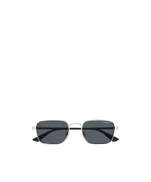 Montblanc Square Frame Sunglasses - Silver Black