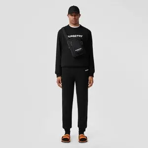 Burberry Logo Printed Track Pants - Black