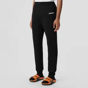 Burberry Logo Printed Track Pants - Black