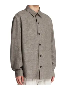 Zegna Long Sleeve Buttoned Overshirt - Black