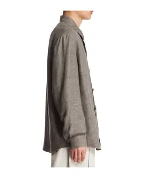 Zegna Long Sleeve Buttoned Overshirt - Black
