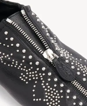 Chloé Susanna Studded Zip Flats - Black