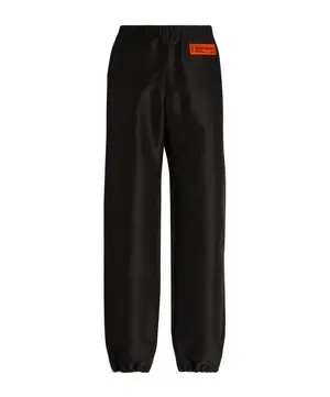Heron Preston Wide Leg Pants With Logo Detail - Black