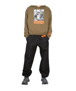 Heron Preston Wide Leg Pants With Logo Detail