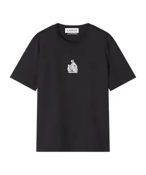 LANVIN Graphic Printed Crewneck T-shirt - Black