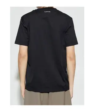 LANVIN Graphic Printed Crewneck T-shirt - Black