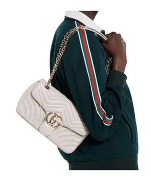 Gucci Gg Marmont Medium Shoulder Bag - Light Grey