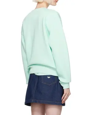 Maison Kitsuné Bold Fox Head Patch Crewneck Sweatshirt - Mint
