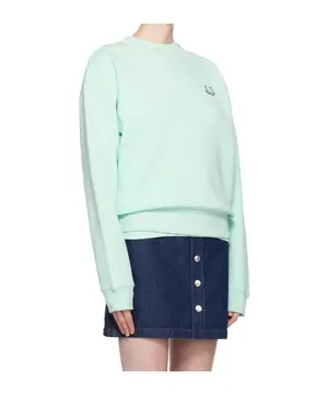 Maison Kitsuné Bold Fox Head Patch Crewneck Sweatshirt - Mint