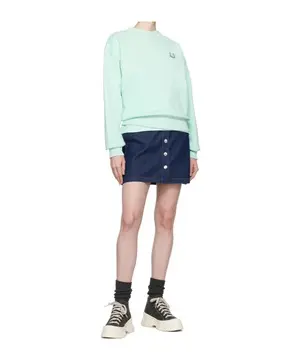 Maison Kitsuné Bold Fox Head Patch Crewneck Sweatshirt - Mint