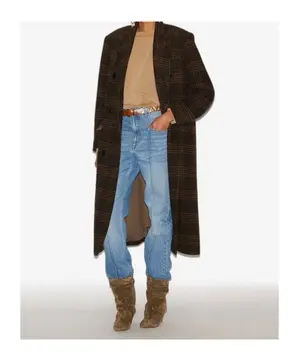 Isabel Marant Étoile Double-breasted Long Coat - Black