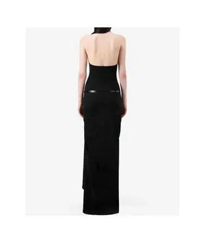 Coperni High Neck Sleeveless Draped Dress