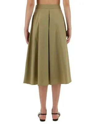 Aspesi Flared Midi Skirt - Green