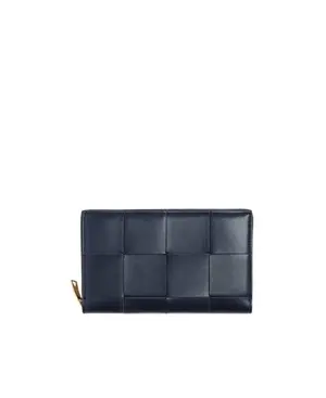 Bottega Veneta Cassette Zip Around Wallet - Black