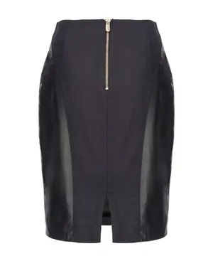 Pinko High-waist Zipped Leather Skirt