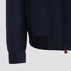 Kiton Zip-up Bomber Jacket - Black