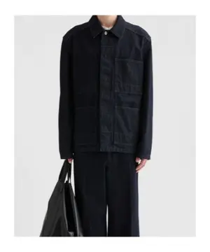 JIL SANDER Button Detailed Straight Hem Overshirt - Magnet