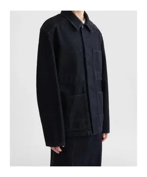 JIL SANDER Button Detailed Straight Hem Overshirt - Magnet