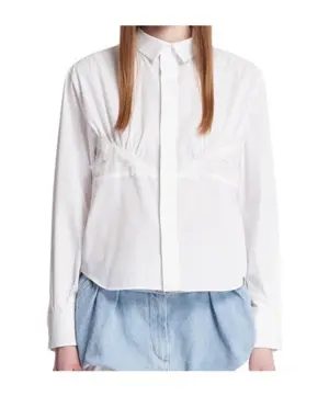 Sacai Long Sleeve Shirt With Lace Splicing