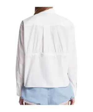 Sacai Long Sleeve Shirt With Lace Splicing