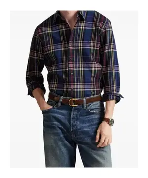 Polo Ralph Lauren Checked Long-sleeved Shirt - Black