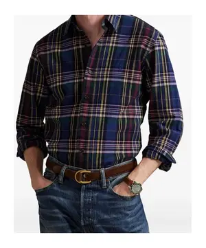 Polo Ralph Lauren Checked Long-sleeved Shirt - Black